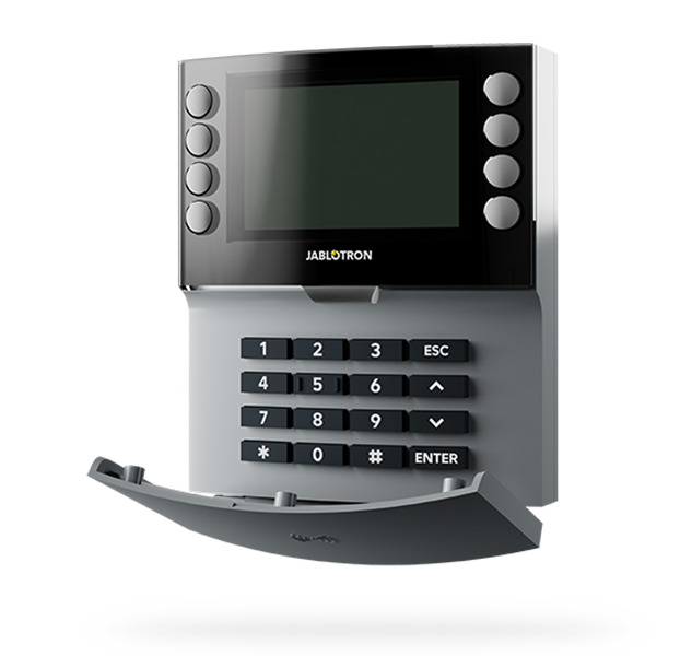 Wireless four-segment keypad with display and RFID reader - grey ...