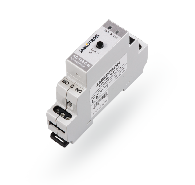 Wireless multifunctional relay for DIN-rail installation | Jablotron